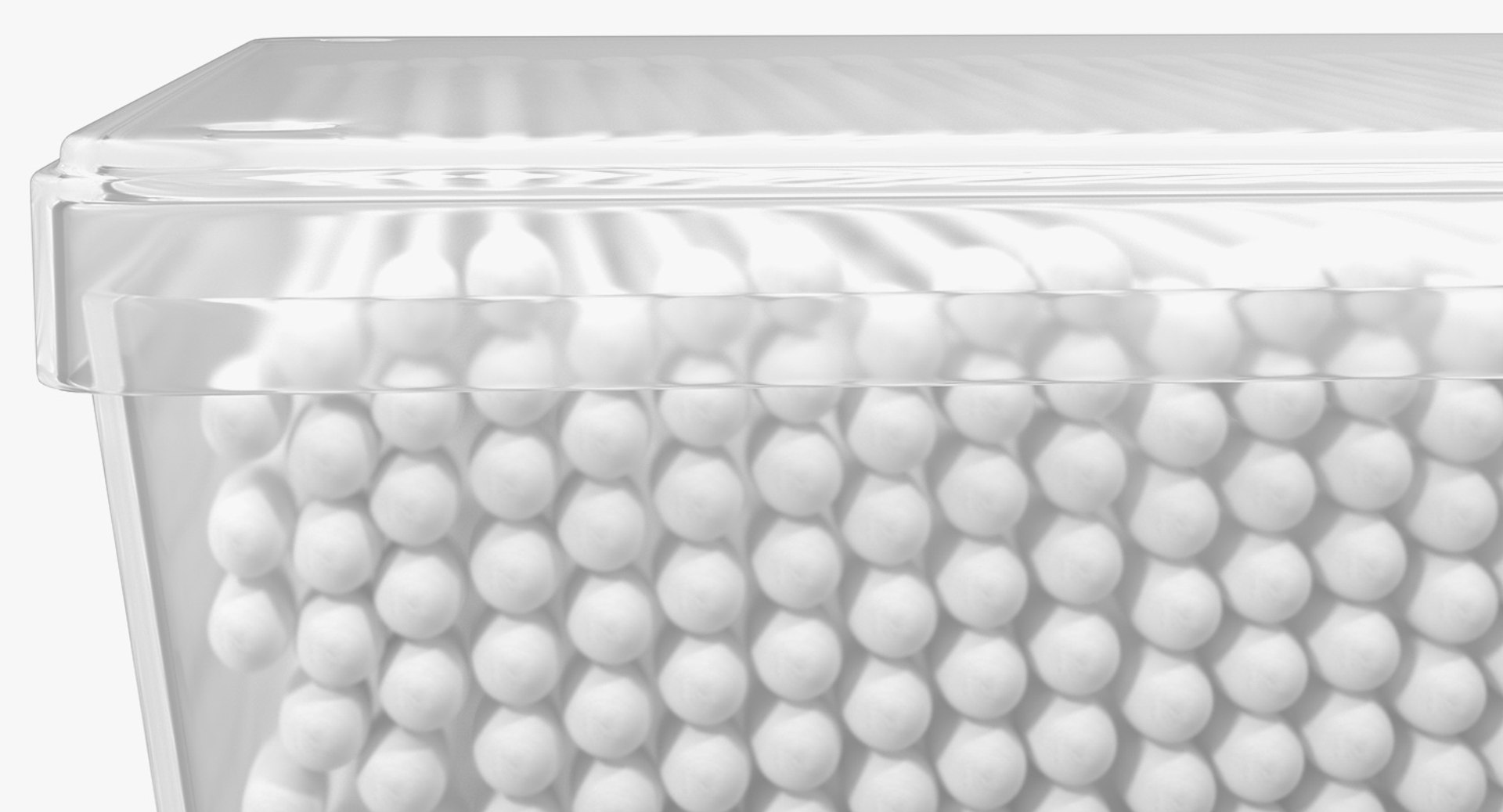 3D model cotton sticks plastic box - TurboSquid 1412624