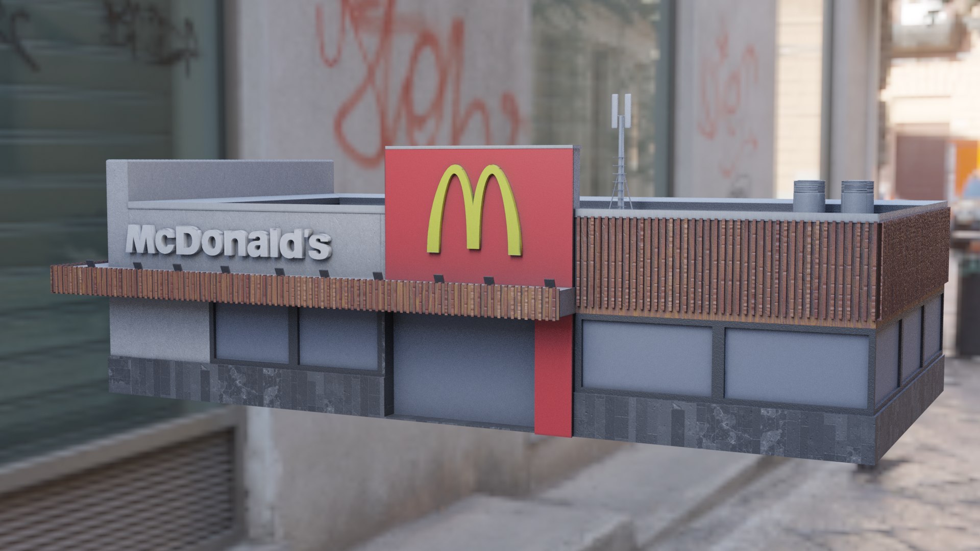 Fastfood Building 3D - TurboSquid 1569328
