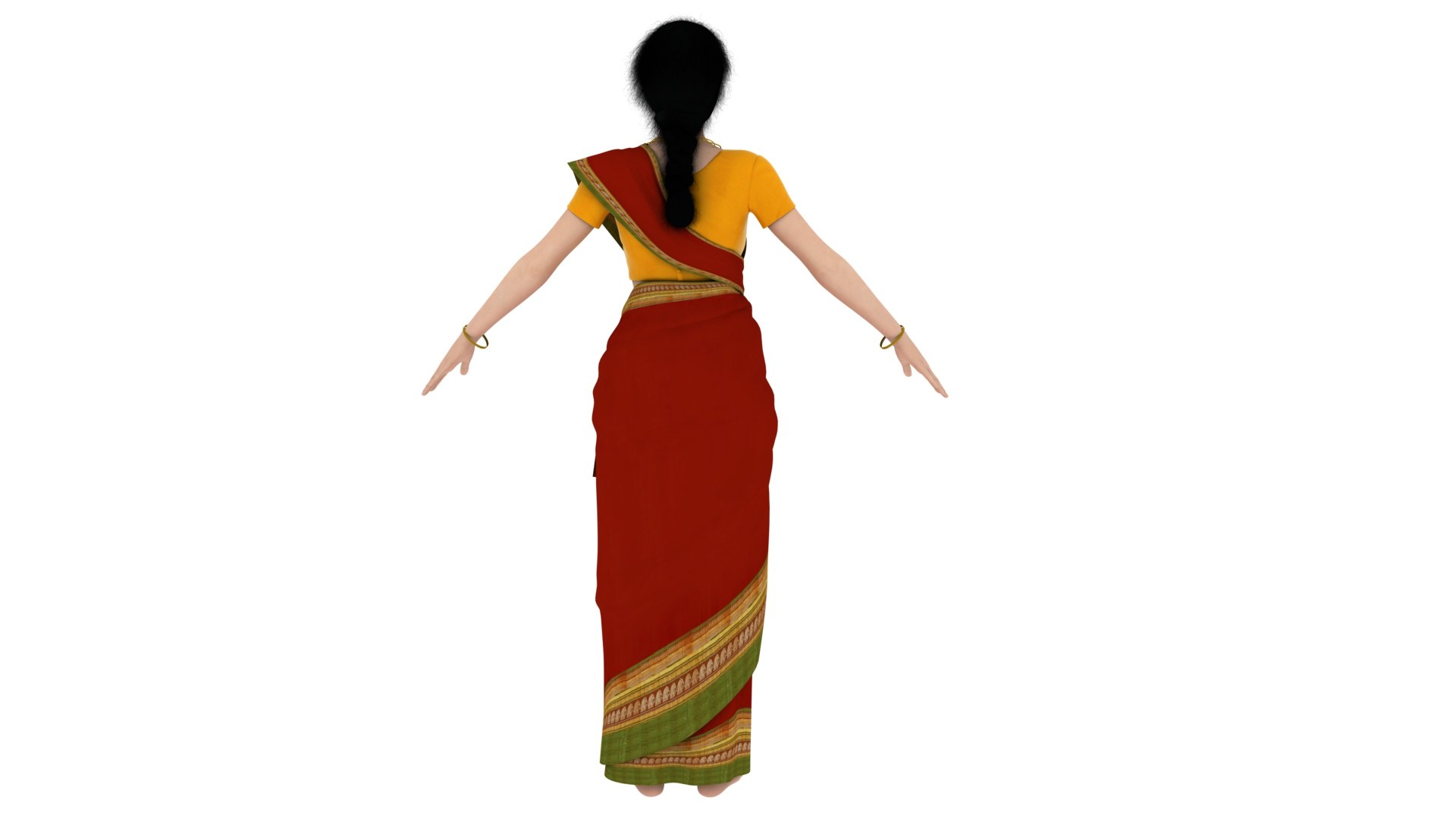 Indian Girl Woman Saree 3D Model - TurboSquid 1921483