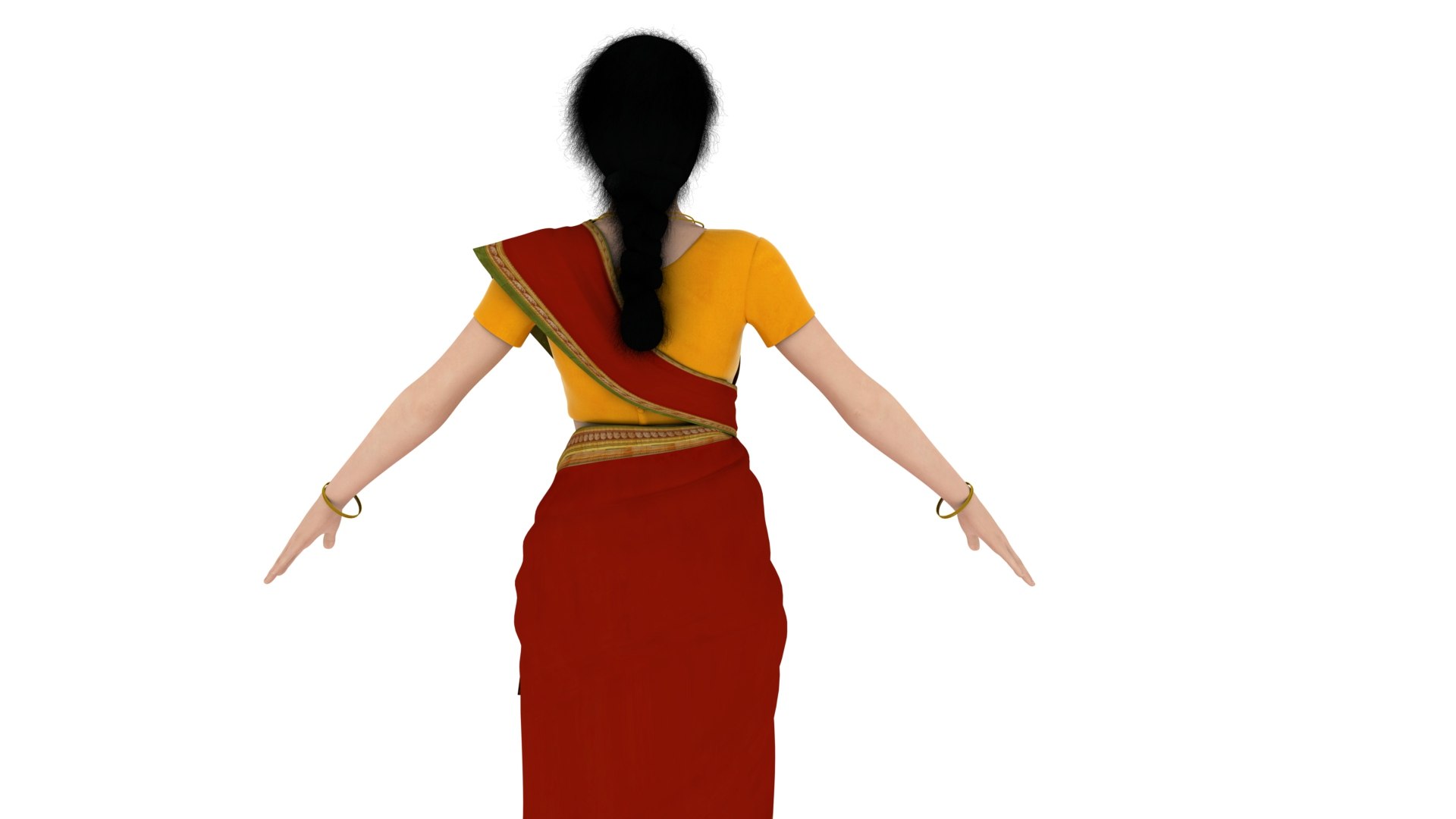 Indian Girl Woman Saree 3D Model - TurboSquid 1921483