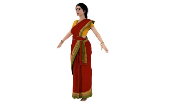 Indian girl woman saree 3D model - TurboSquid 1921483