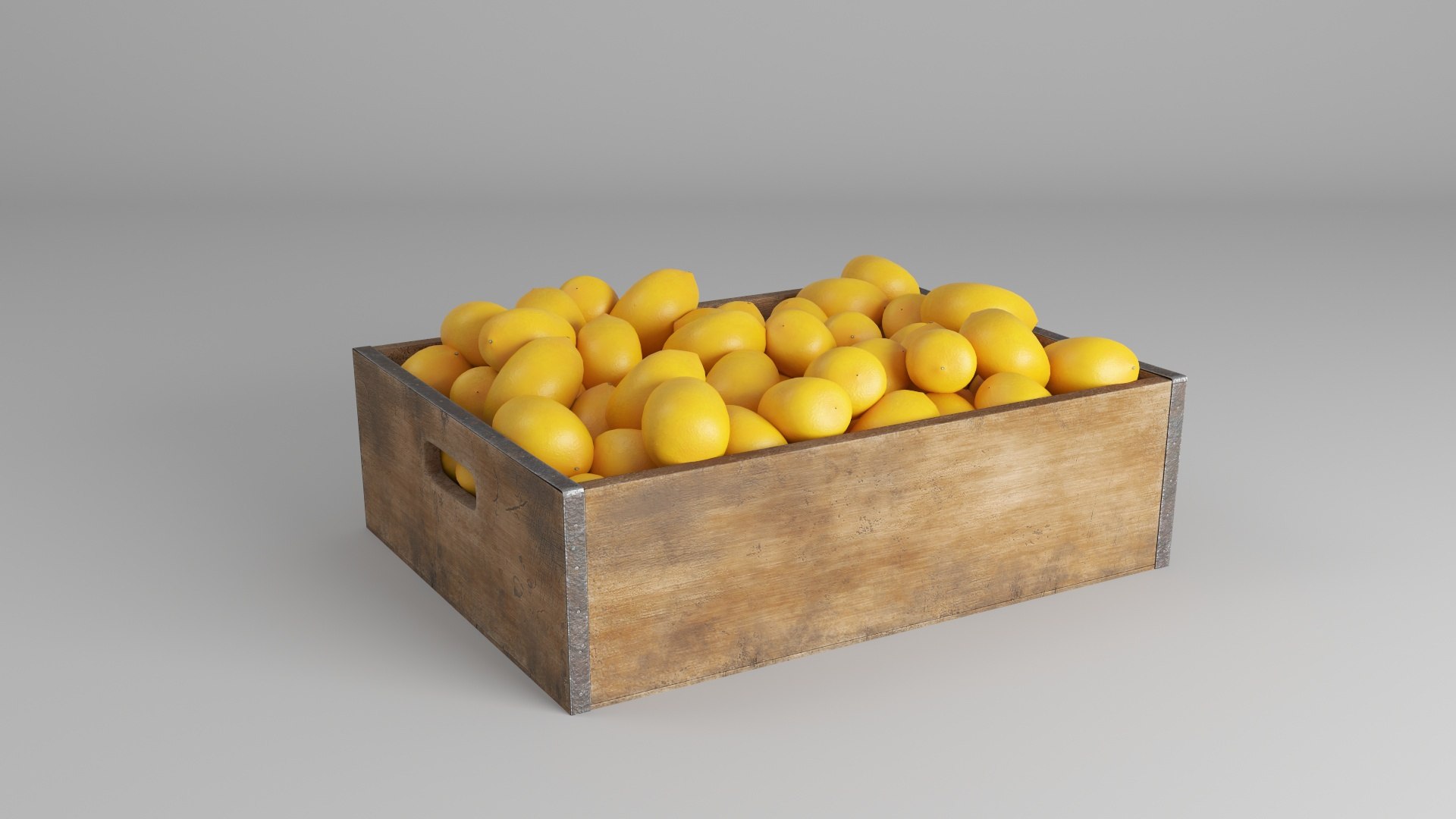 3D Model Vegetables Lemon Crate - TurboSquid 1481597