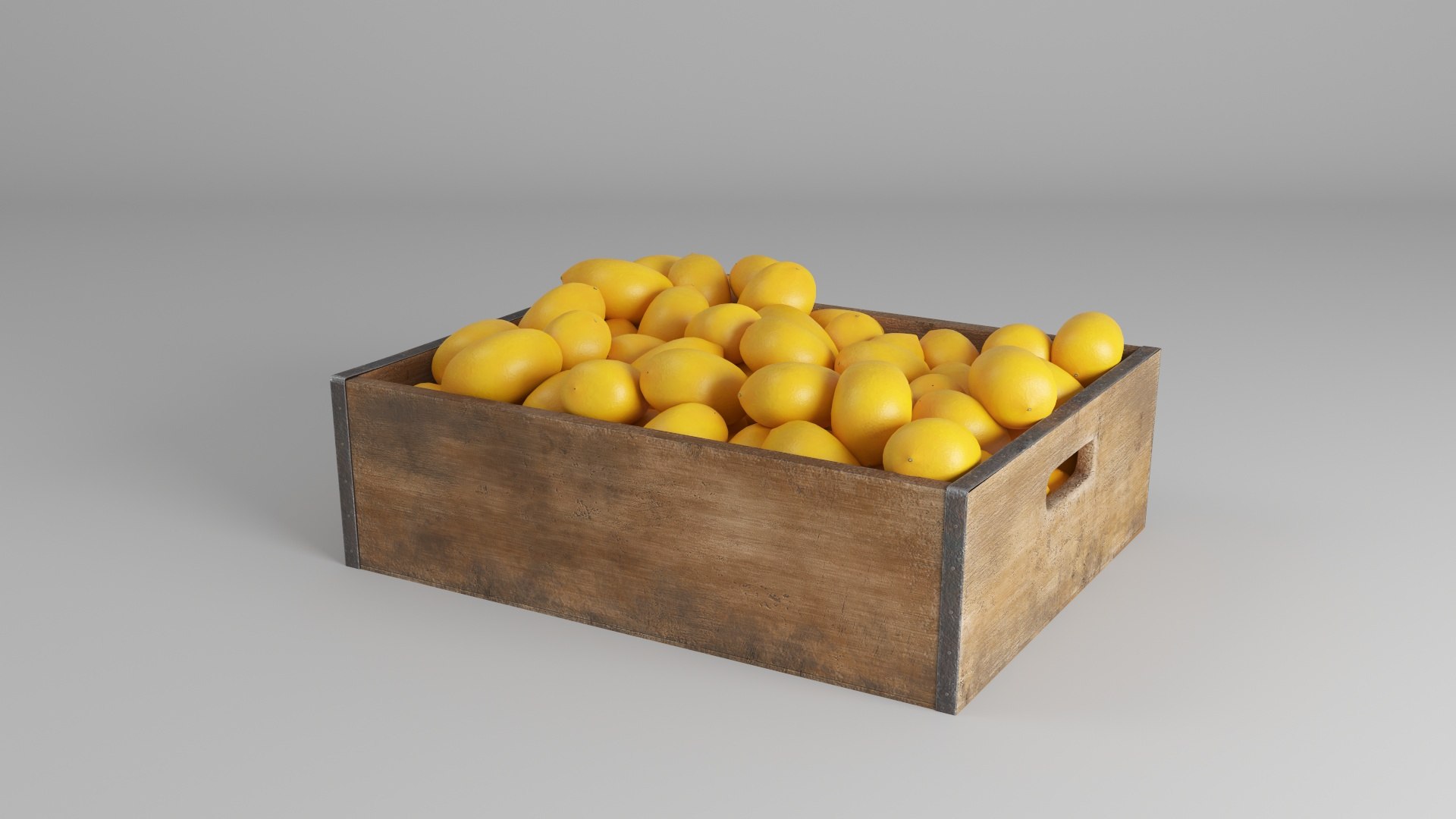 3D Model Vegetables Lemon Crate - TurboSquid 1481597