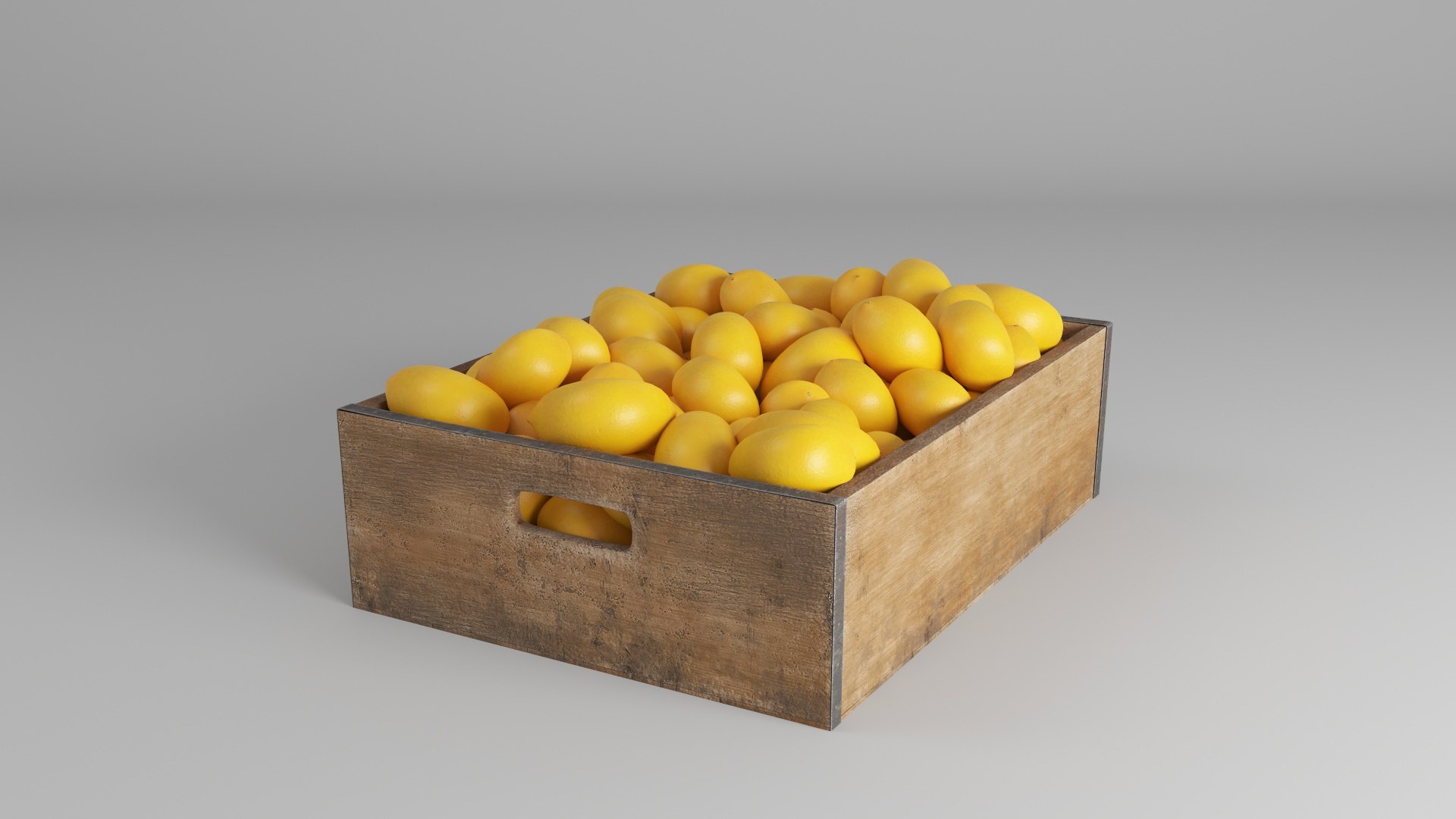 3D Model Vegetables Lemon Crate - TurboSquid 1481597