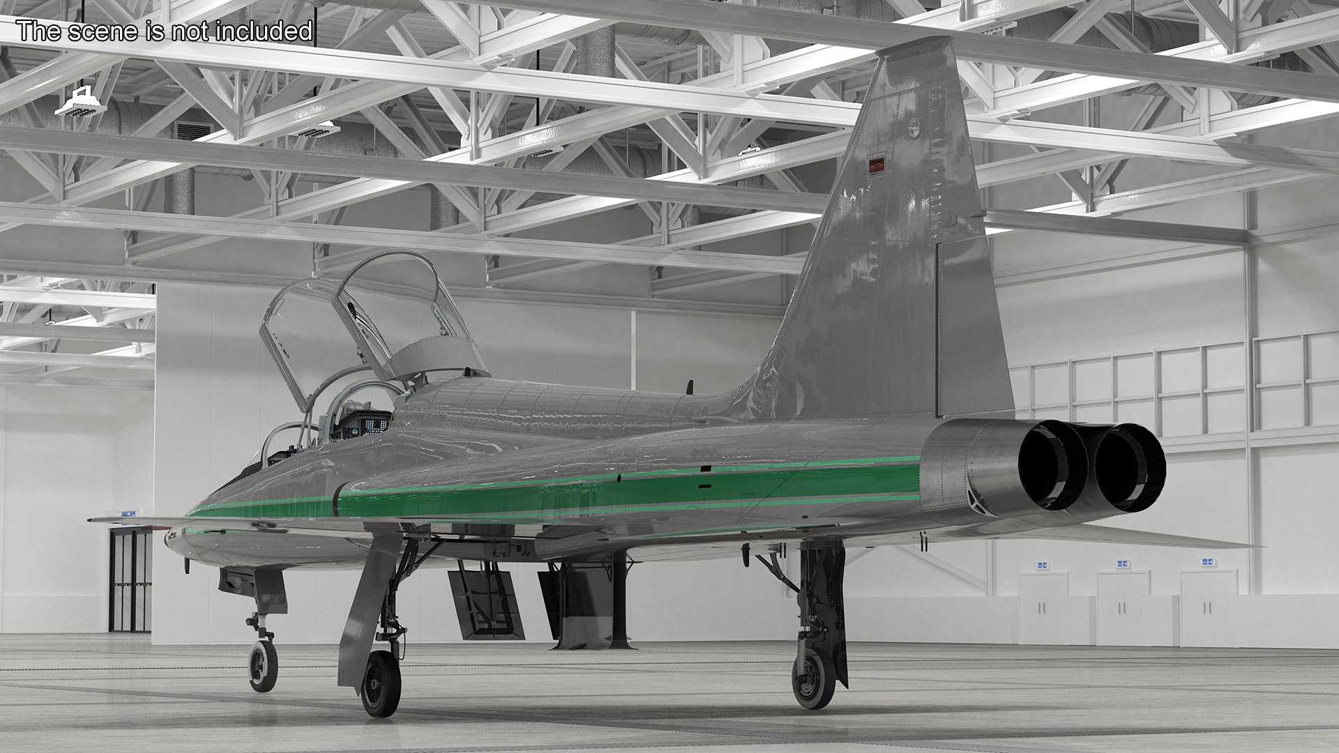 3D Two-seat Supersonic Jet Trainer Grey Rigged For Cinema 4D ...