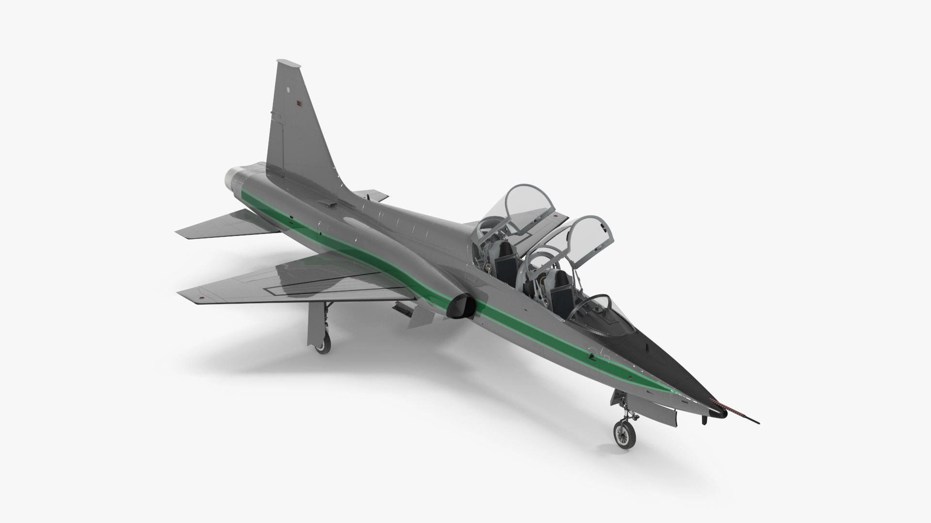 3D Two-seat Supersonic Jet Trainer Grey Rigged For Cinema 4D ...