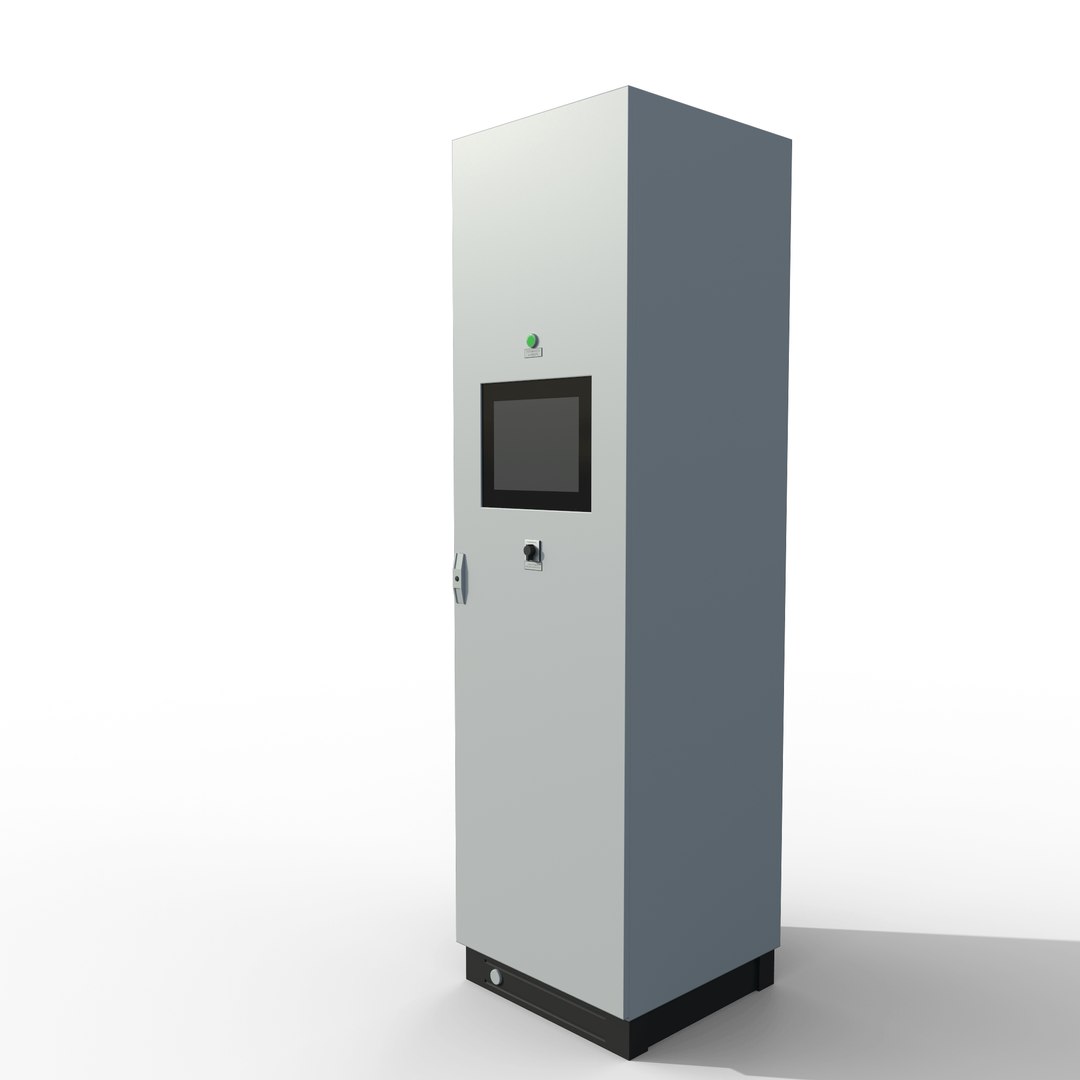 Control Cabinet With Monitor 3D - TurboSquid 2276620