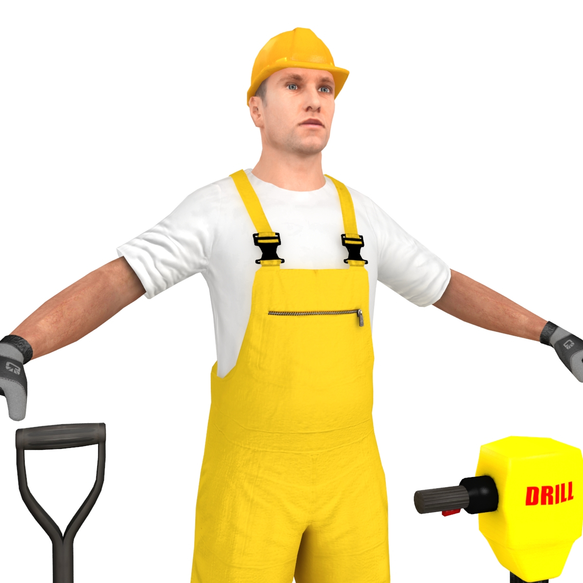 Rigged worker 3D model - TurboSquid 1325622