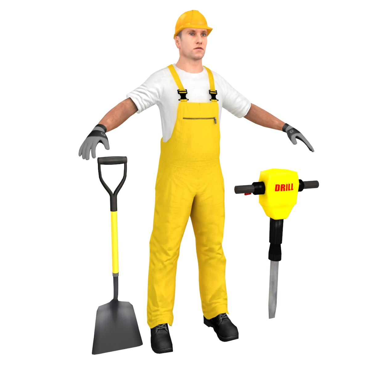Rigged worker 3D model - TurboSquid 1325622
