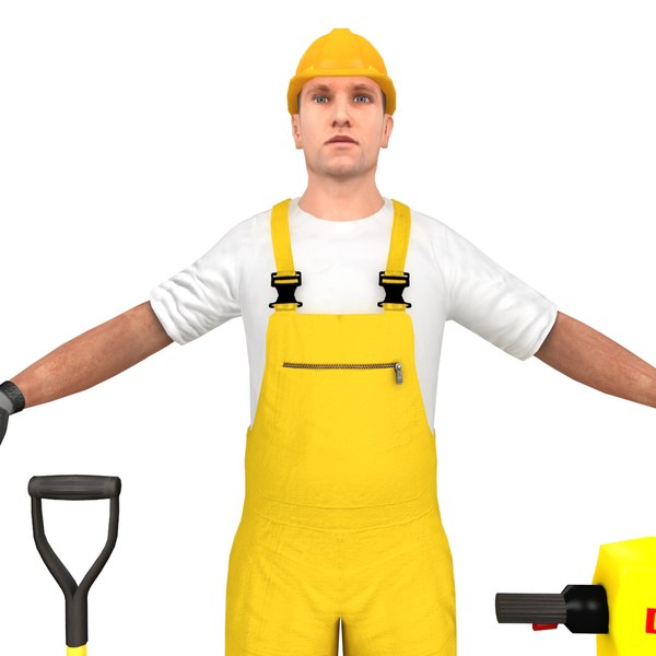 Rigged worker 3D model - TurboSquid 1325622