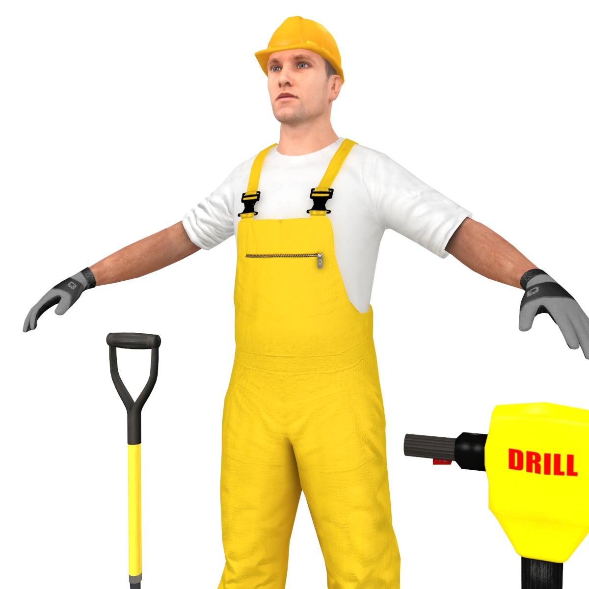 Rigged worker 3D model - TurboSquid 1325622