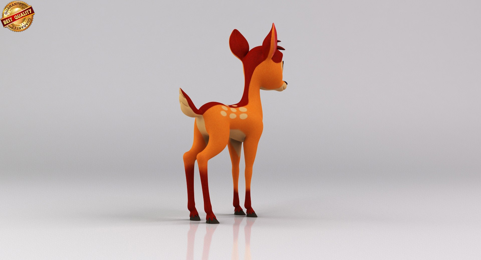 Fawn Cartoon 3d Obj