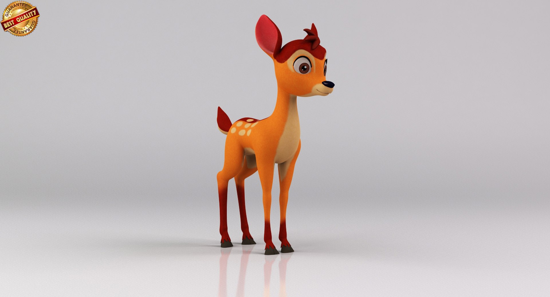 Fawn Cartoon 3d Obj