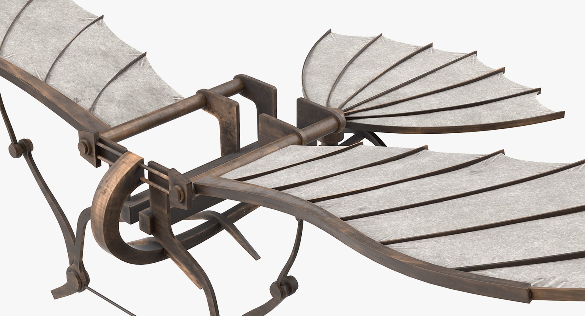 3D Leonardo Da Vinci Glider Model - TurboSquid 1423785