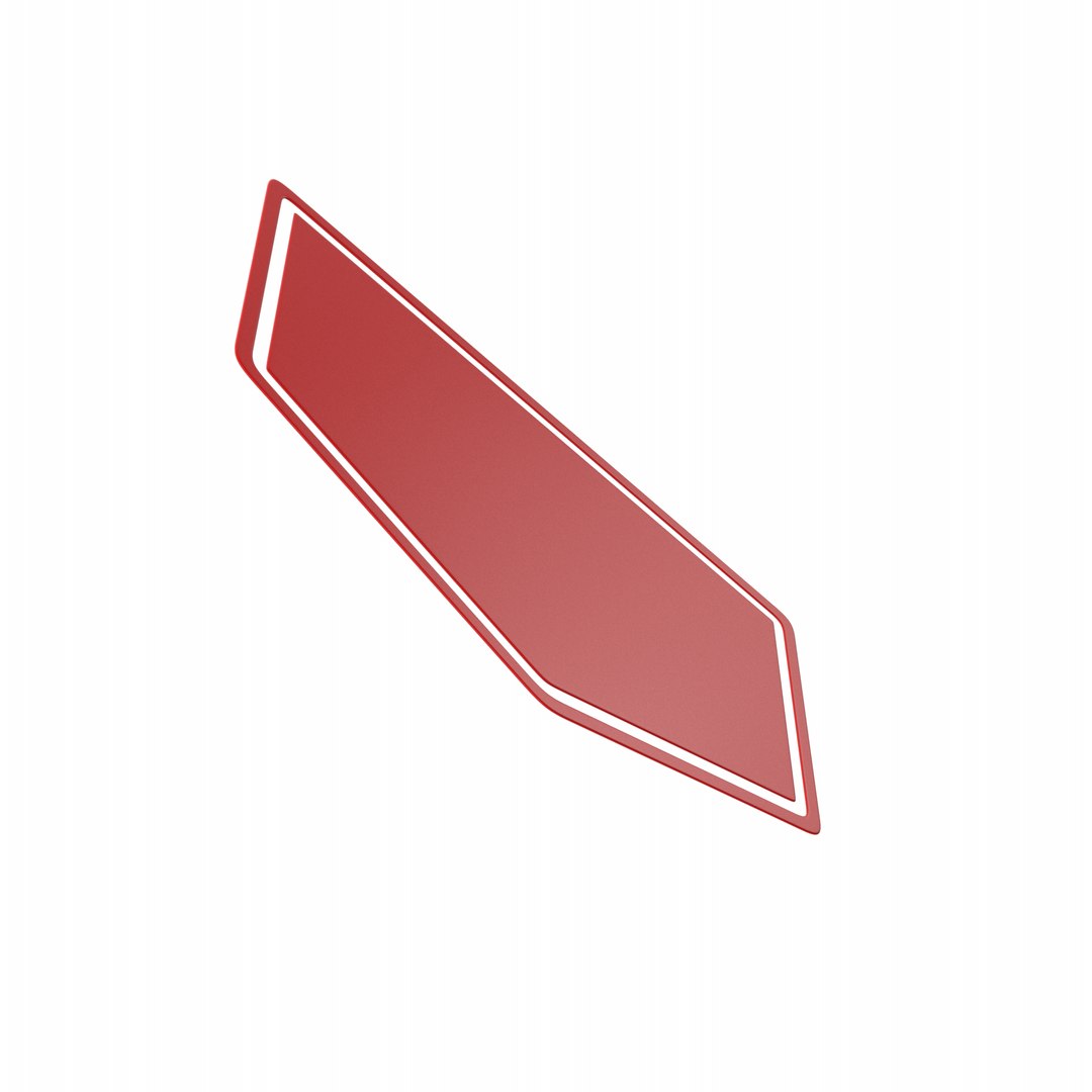 3D Red Ribbon Label Model - TurboSquid 2035534