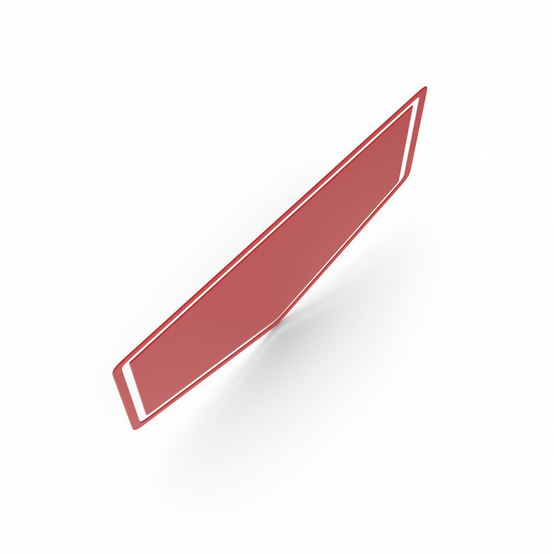 3D Red Ribbon Label Model - TurboSquid 2035534