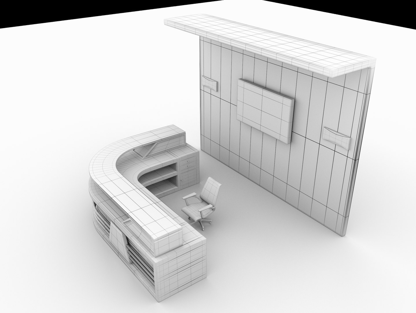 Free Reception Table 3d Model