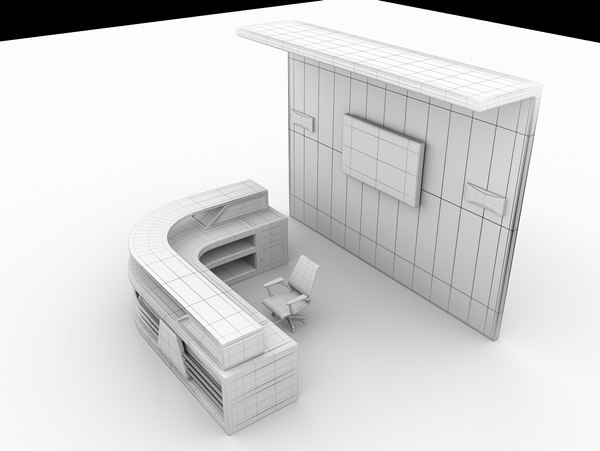 free reception table 3d model