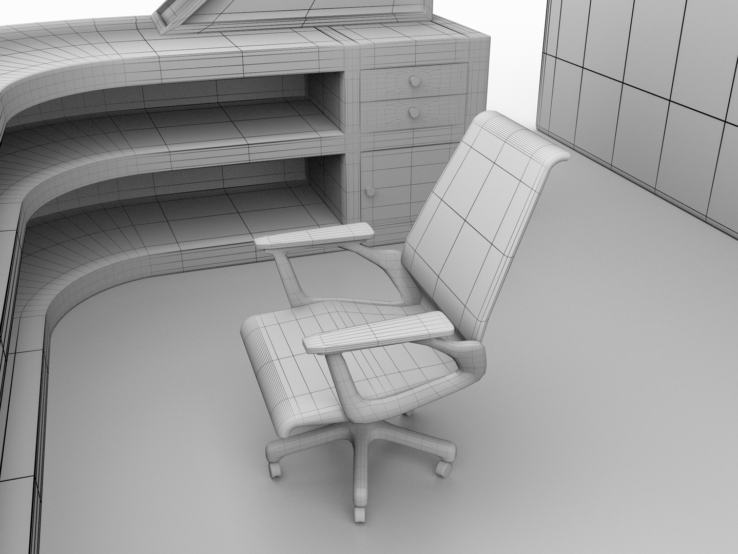 free reception table 3d model