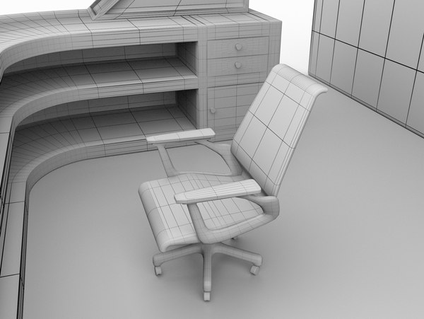 free reception table 3d model
