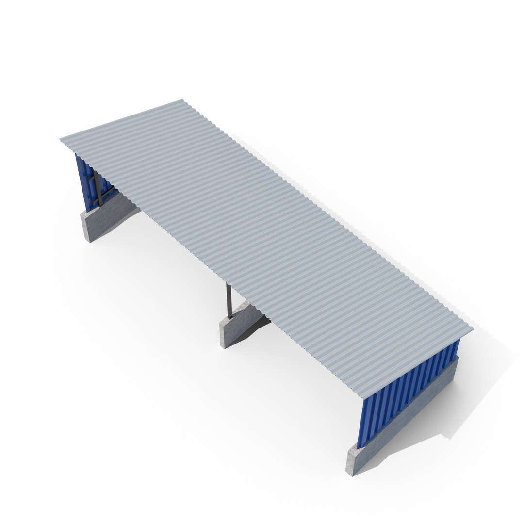 Blue Farm Silage Clamp Model - TurboSquid 2299740