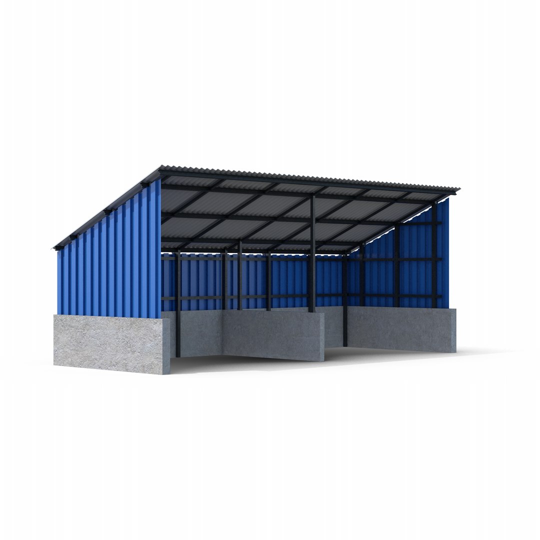 Blue Farm Silage Clamp Model - TurboSquid 2299740