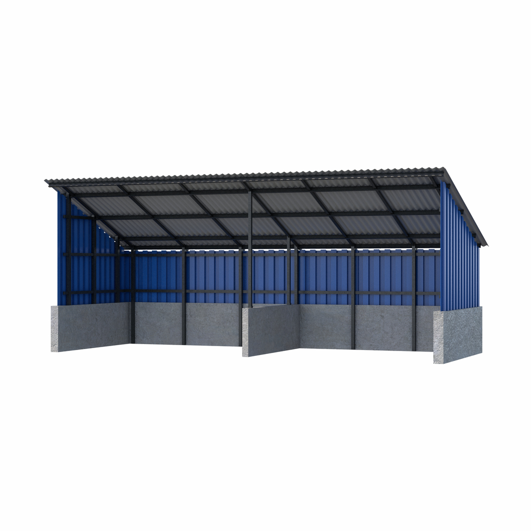 Blue Farm Silage Clamp Model - TurboSquid 2299740