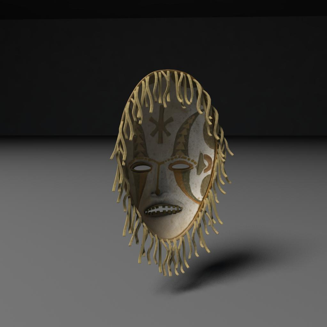 voodoo mask 3d obj