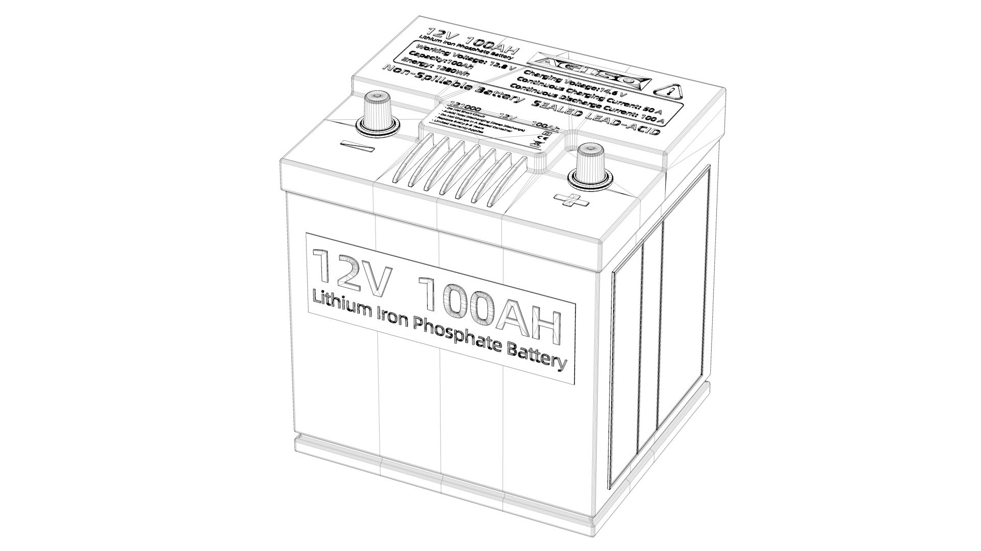 Car Battery Lead Acid Batteries 3D Model Octane Render 3D Model ...