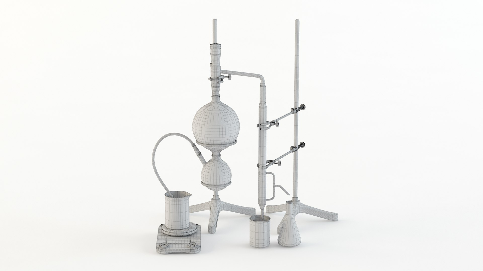 Lab distillation equipment model - TurboSquid 1507478