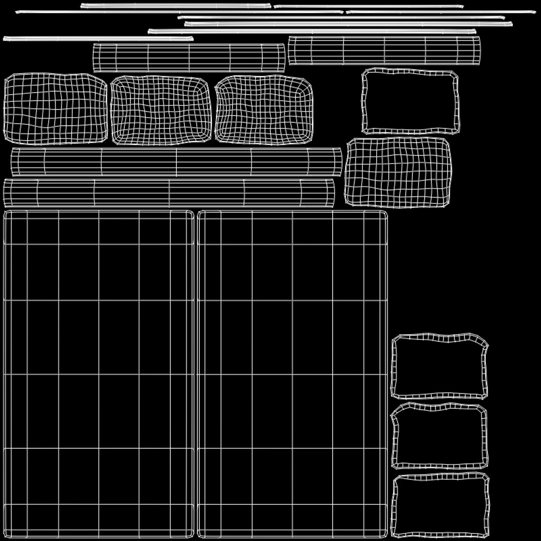 3D Model Stylised Bed Set - TurboSquid 1756430