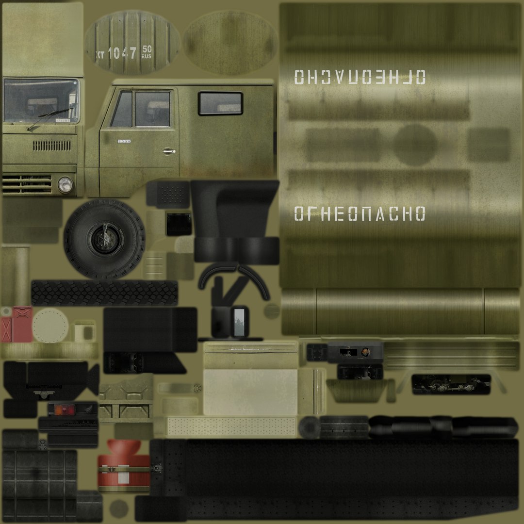 3D Kamaz 5350 Lowpoly Collection - TurboSquid 1980589