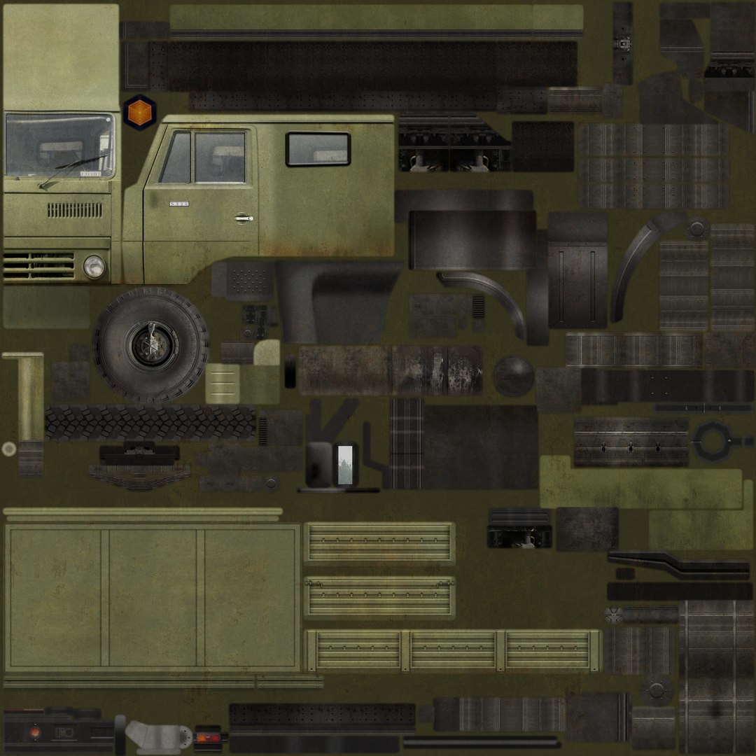 3D Kamaz 5350 Lowpoly Collection - TurboSquid 1980589