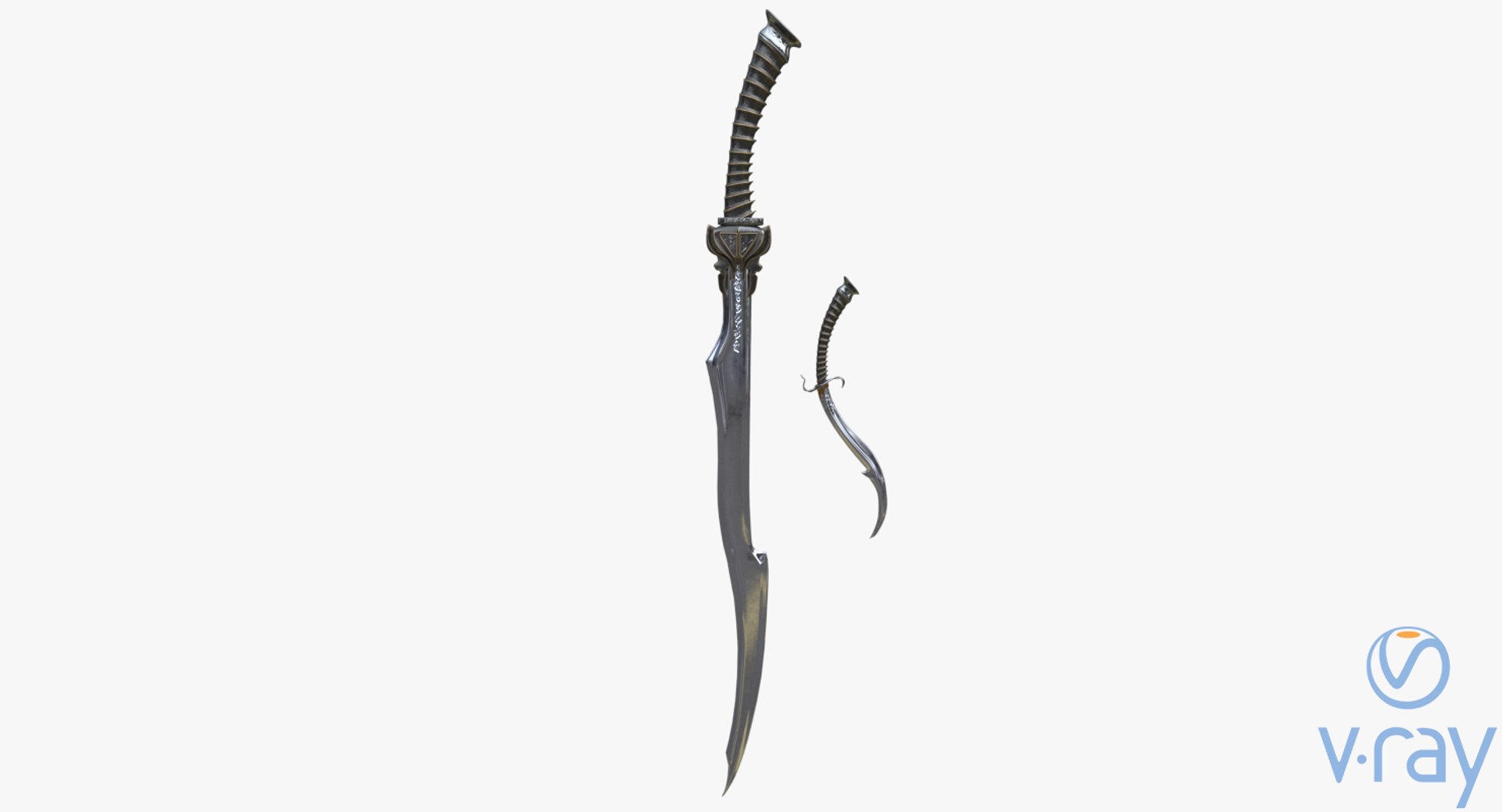3D Fantasy Dagger Sword Metal - TurboSquid 1419233