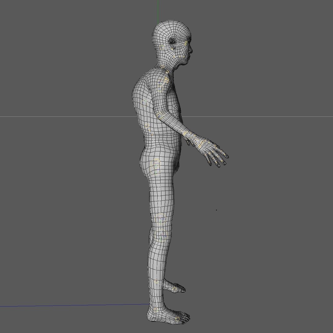 realistic base mesh old 3d model