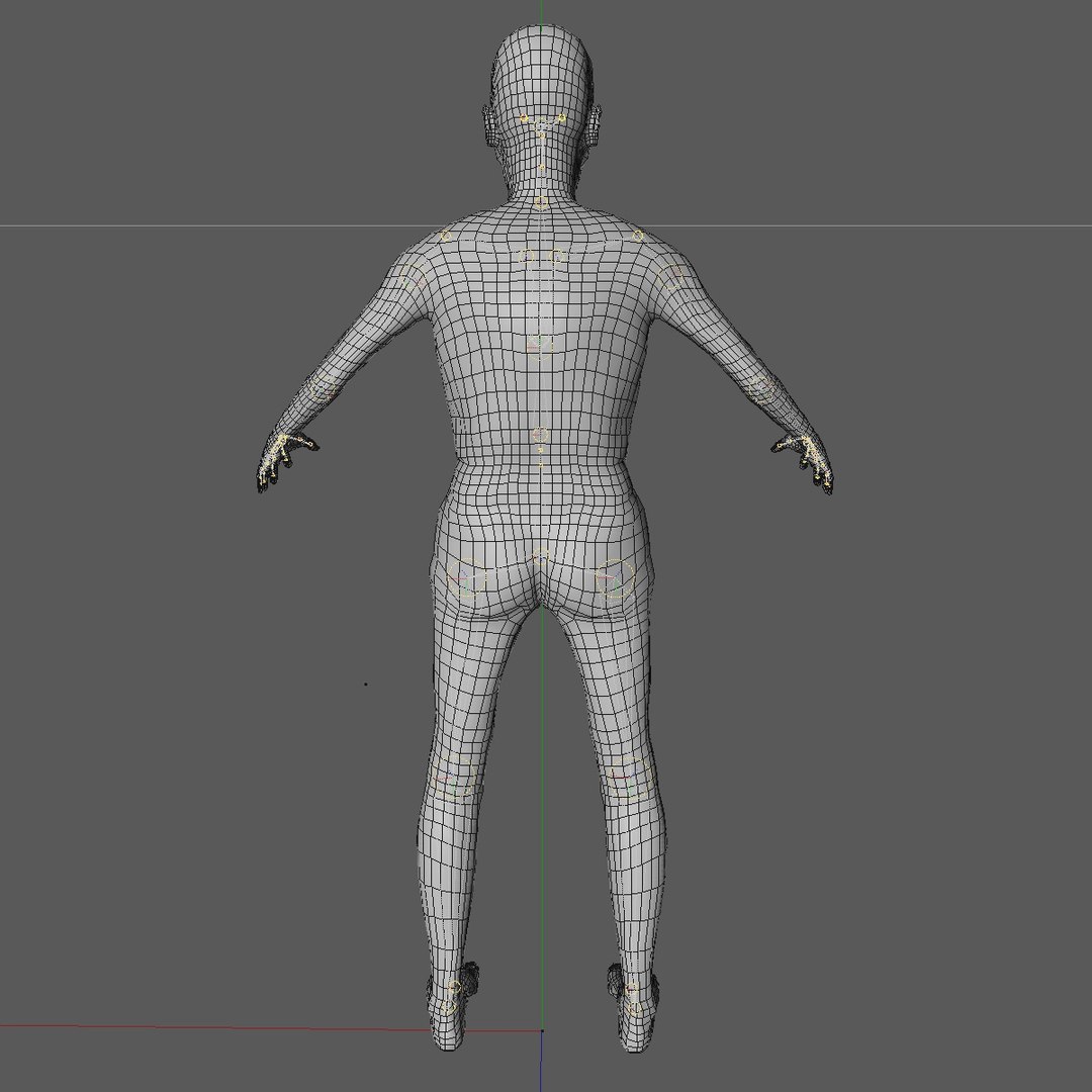 realistic base mesh old 3d model