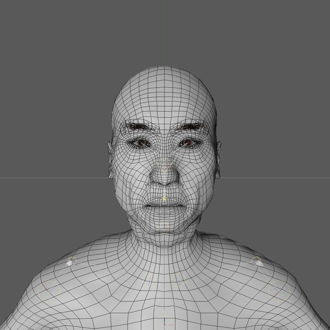 realistic base mesh old 3d model