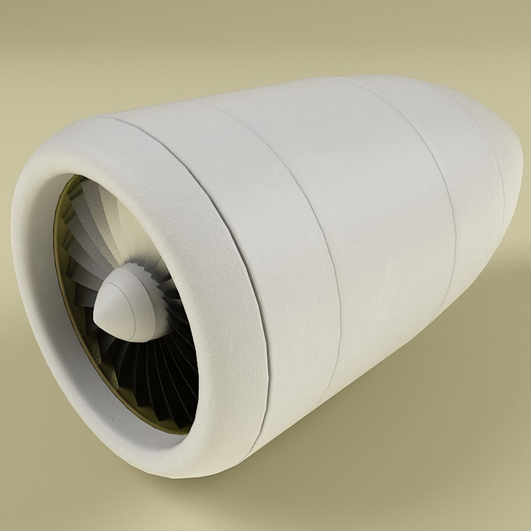 aircraft jet engine 3d model