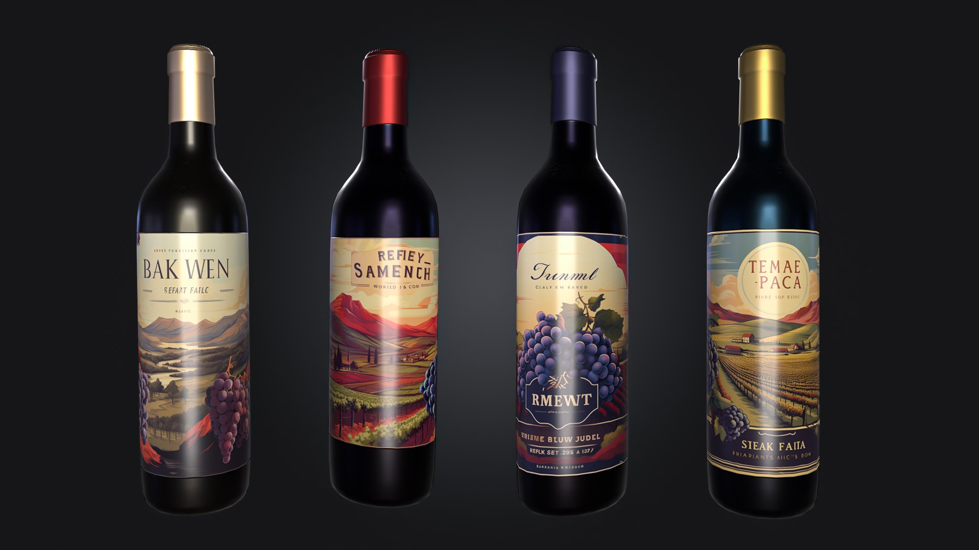 3D Wine Pack V1 - TurboSquid 2138661