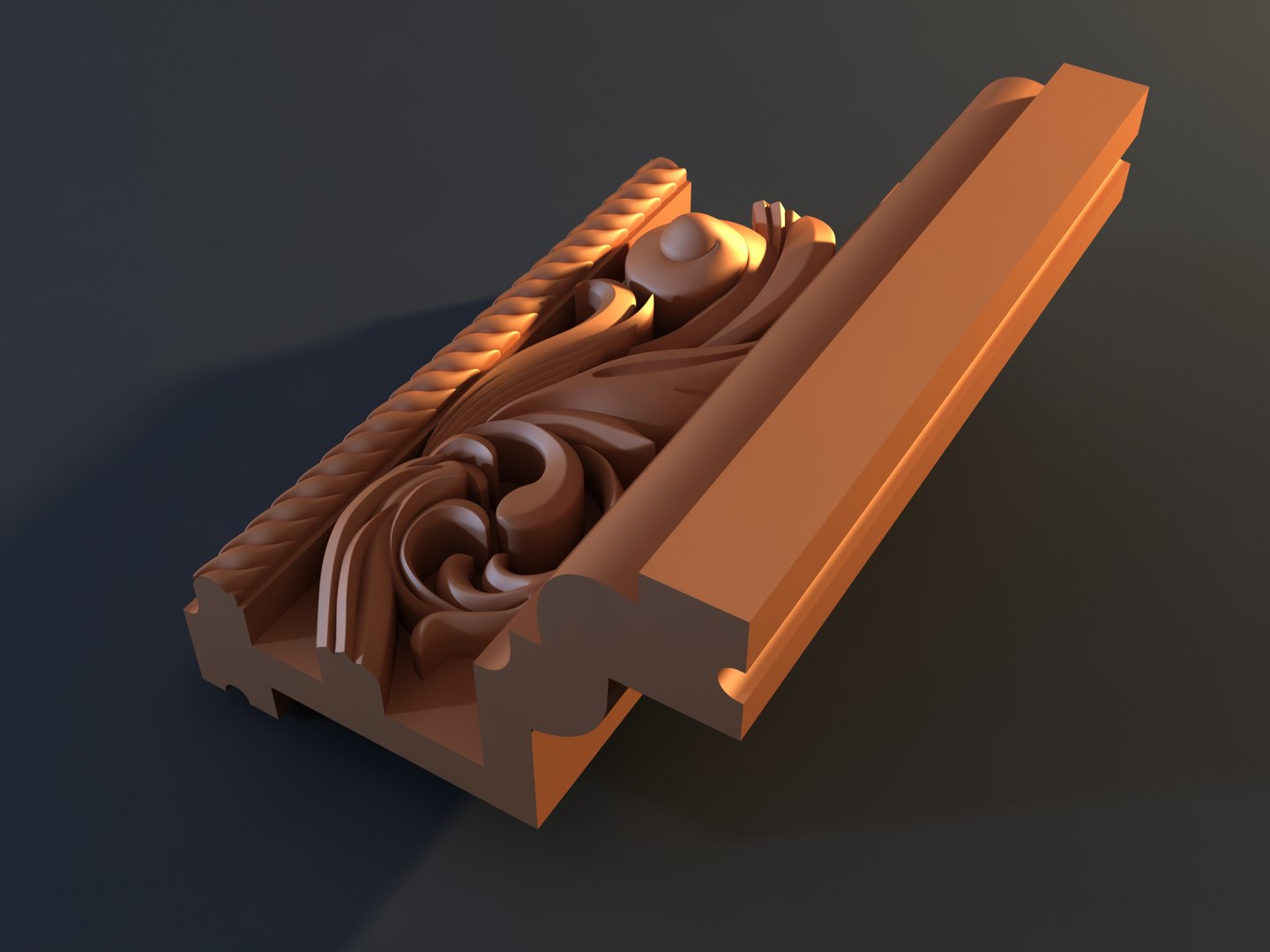 cornice mold decor 3d obj