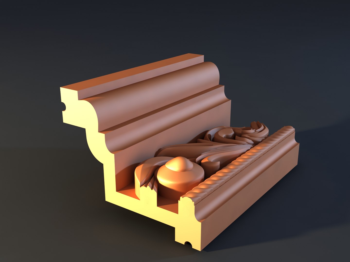 cornice mold decor 3d obj