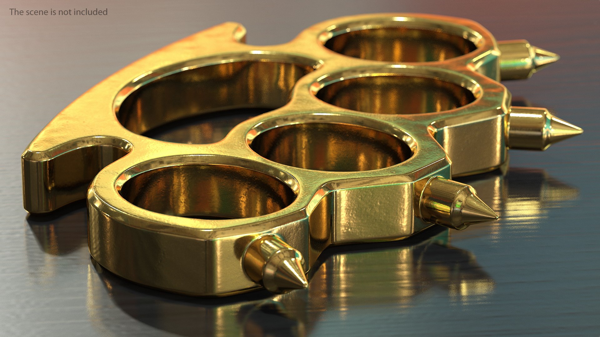Spiked Golden Brass Knuckles 3D Model - TurboSquid 1472433