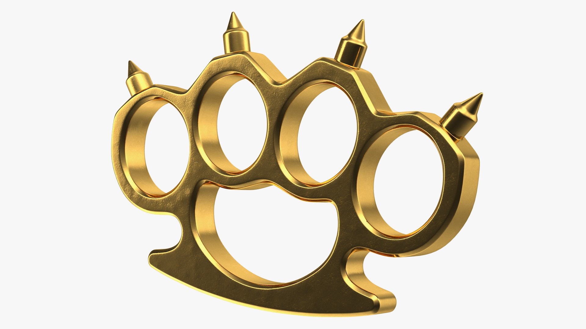 Spiked Golden Brass Knuckles 3D Model - TurboSquid 1472433