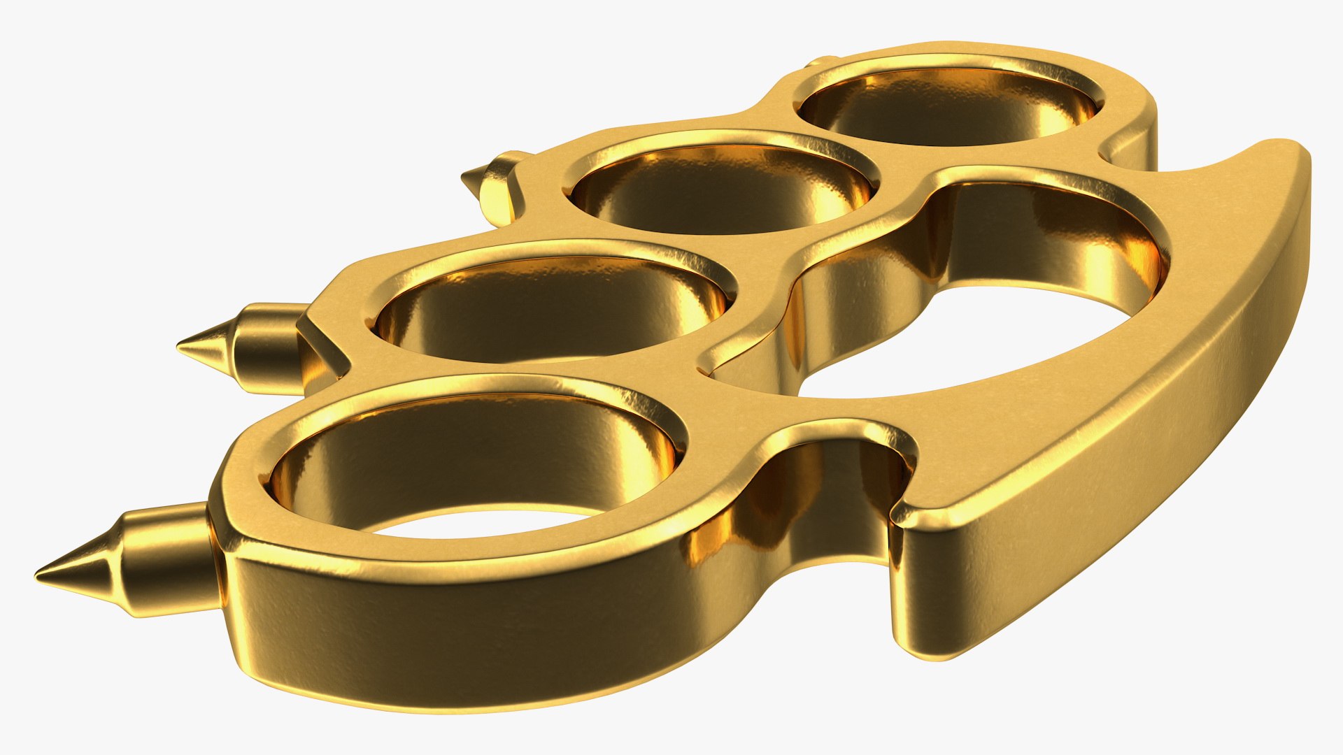 Spiked Golden Brass Knuckles 3D Model - TurboSquid 1472433
