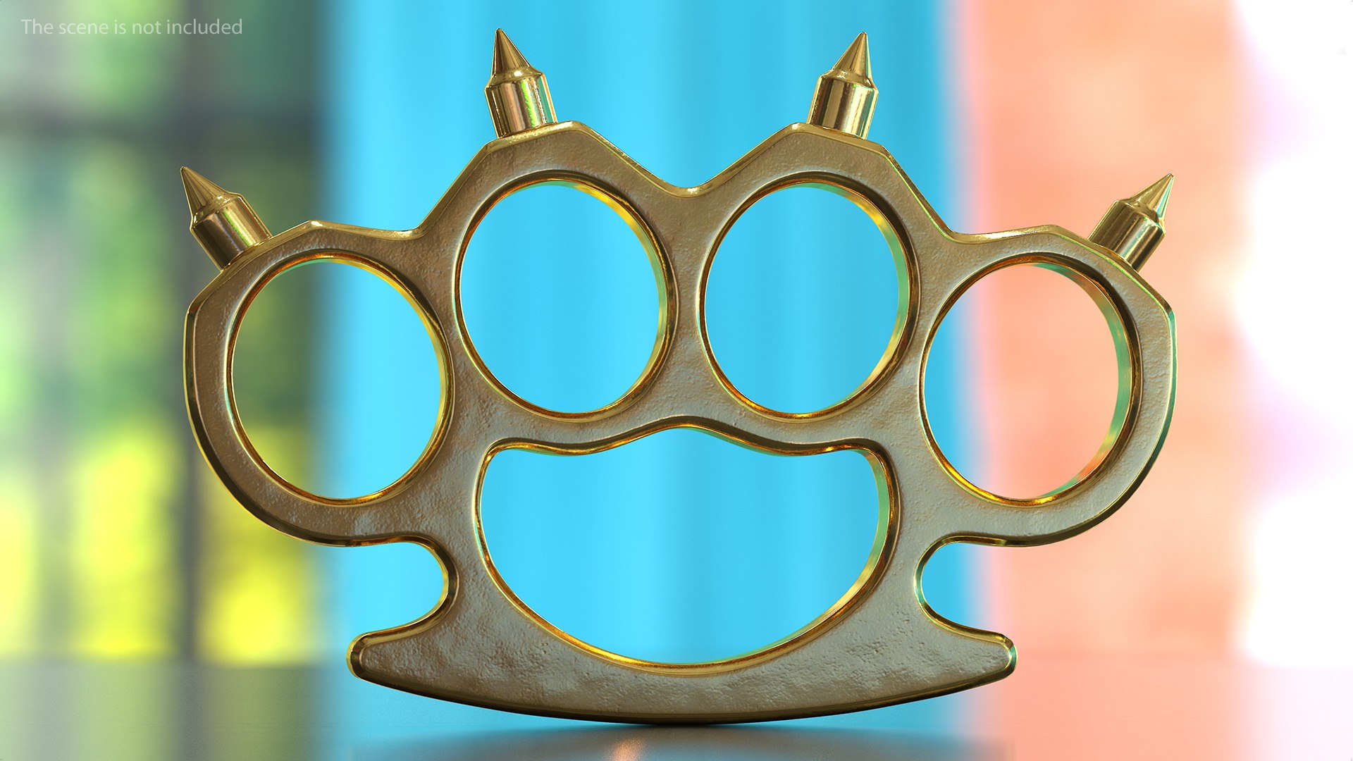 Spiked Golden Brass Knuckles 3D Model - TurboSquid 1472433