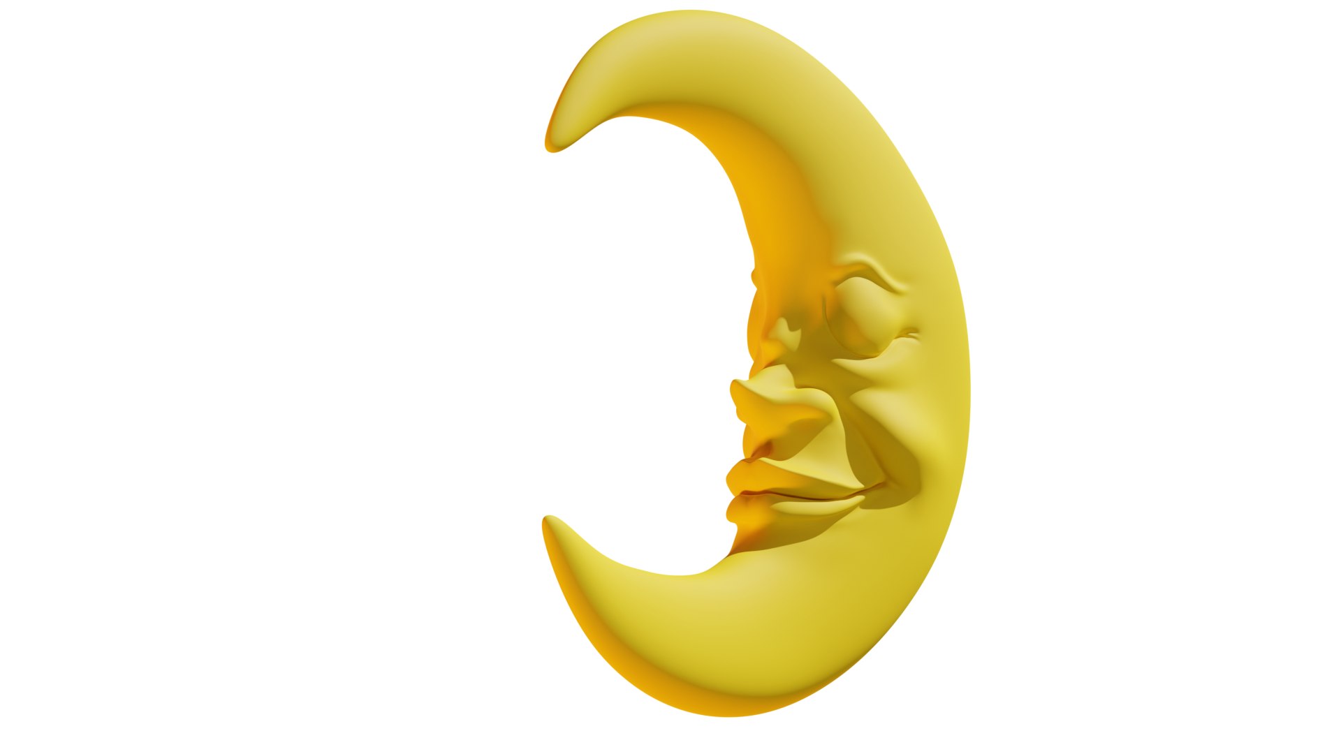 3D Stylized Cartoon Sculped High Poly Moon - TurboSquid 2356643