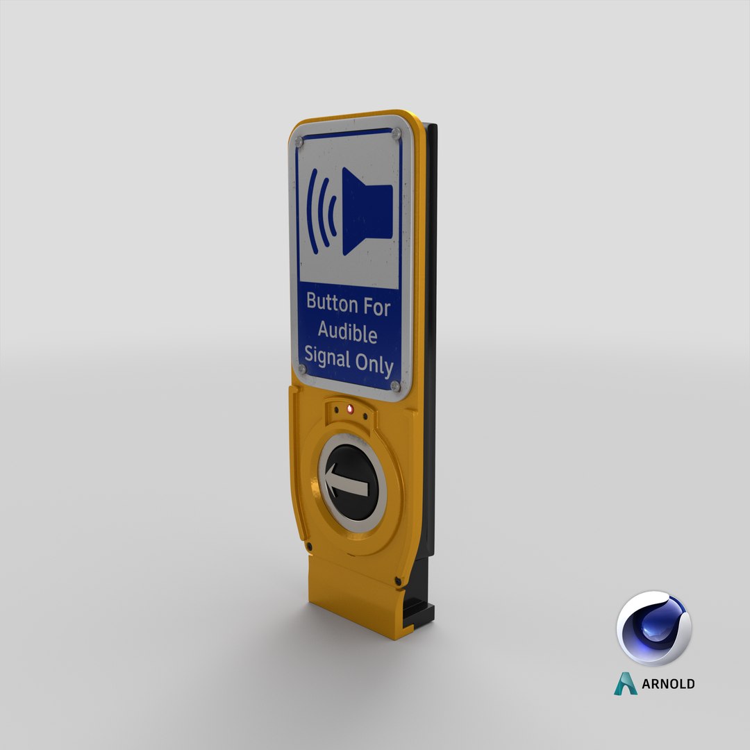 3D Model Audible Signal Crosswalk Button - TurboSquid 2033880