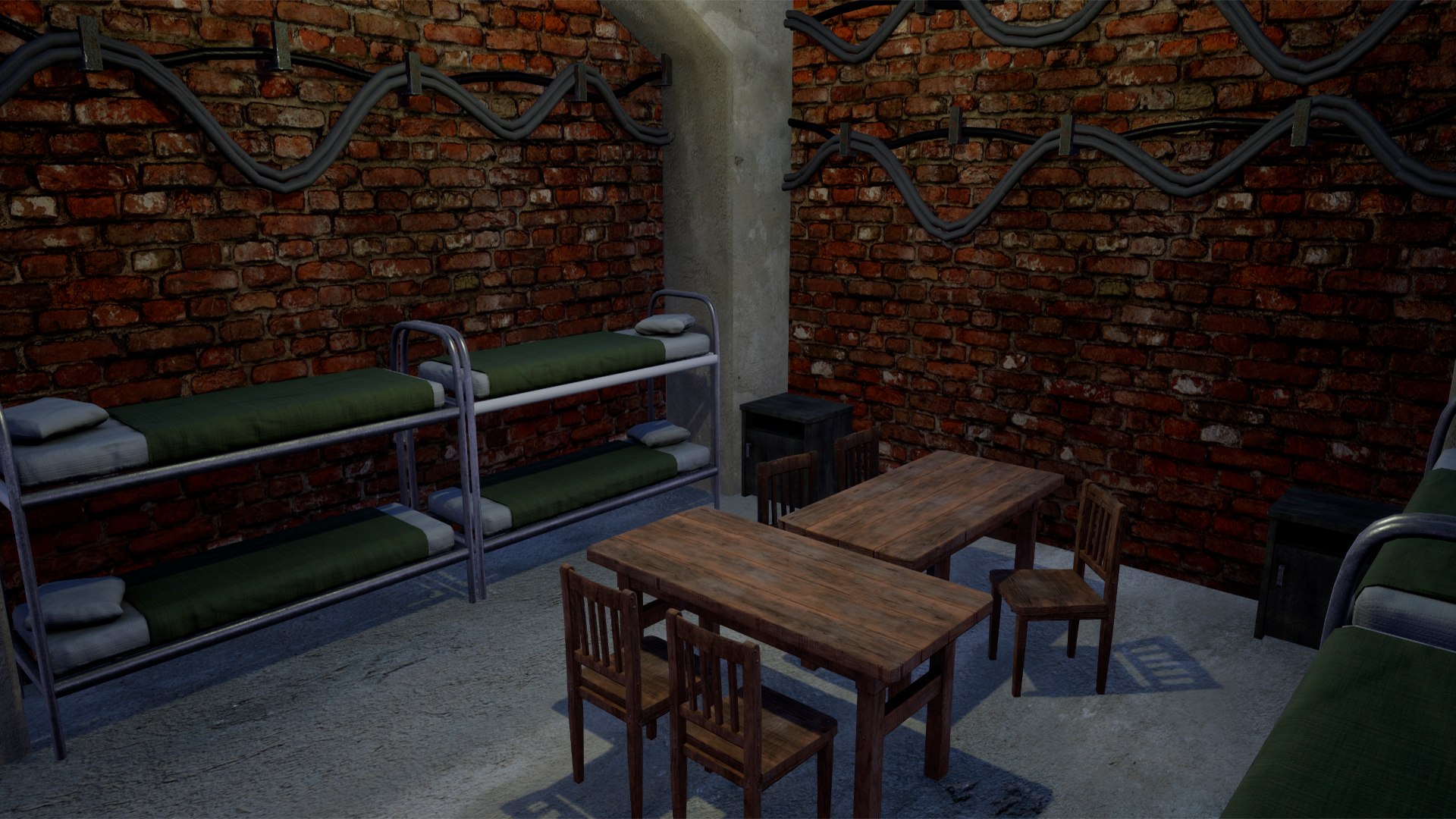 3D Model Military Modular Bunker With Props - TurboSquid 1790084