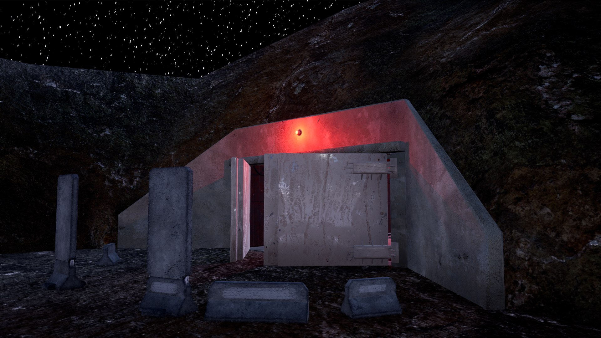 3D Model Military Modular Bunker With Props - TurboSquid 1790084