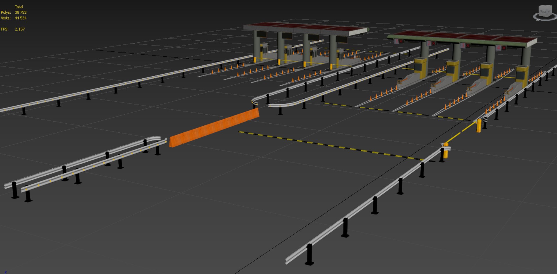 3D Model Highway Toll Gate - TurboSquid 1318271